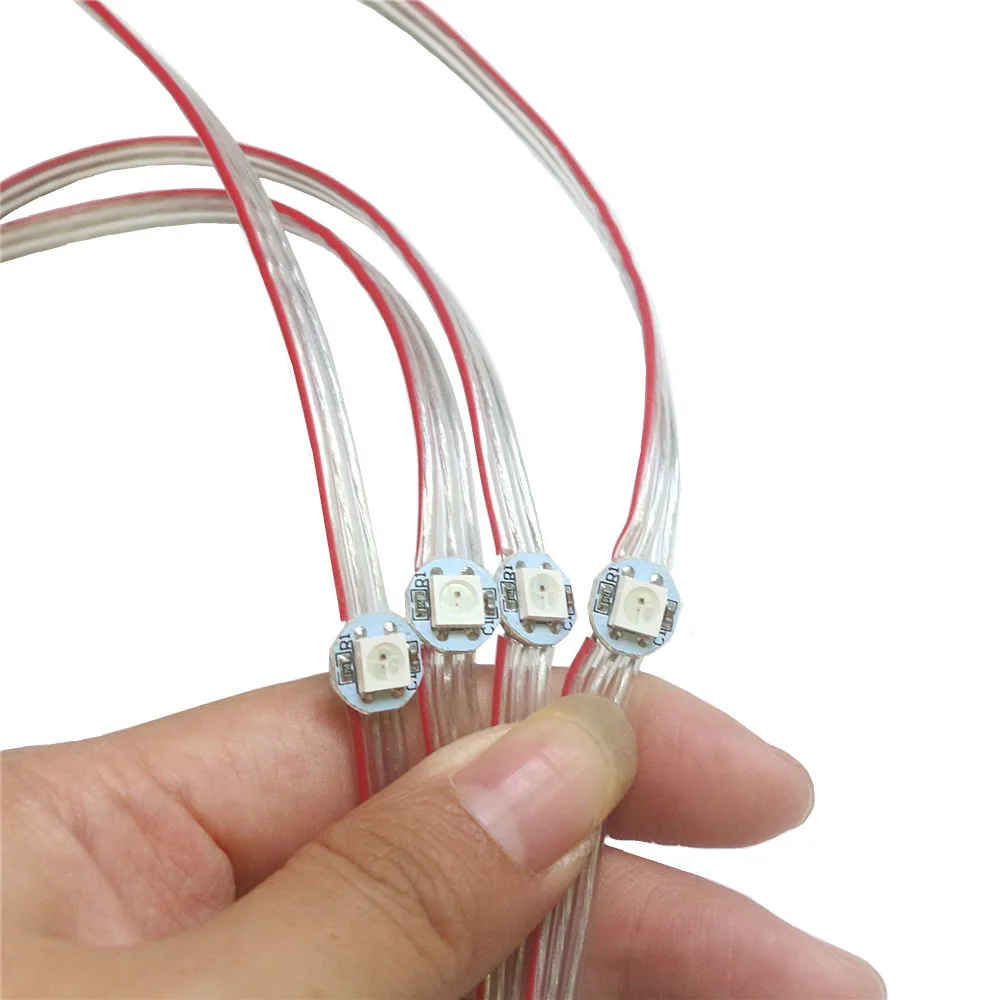 50pcs/100pcs Ws2812b Pre-soldered On Heatsink 5050 Rgb Addressable Led ...