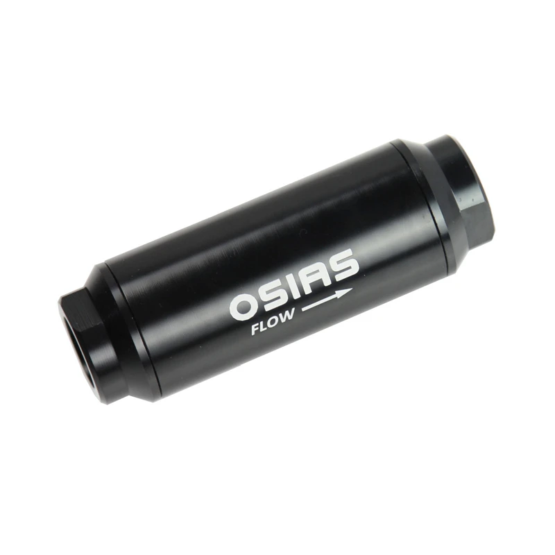 OSIAS 44mm Car Fuel Filter Inlet Outlet Flow Filter With 2 AN8 & 2 AN6 ...