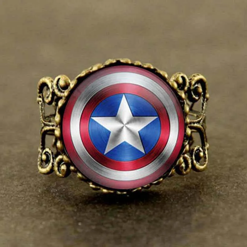 Steampunk New US Movie Captain America Shield The First Avenger Ring ...