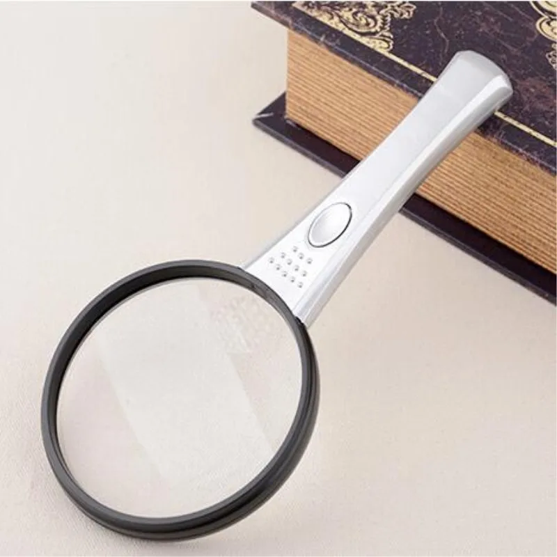 Hot 10x Led Illuminated Hand Held Magnifying Glass Repair Magnifier ...