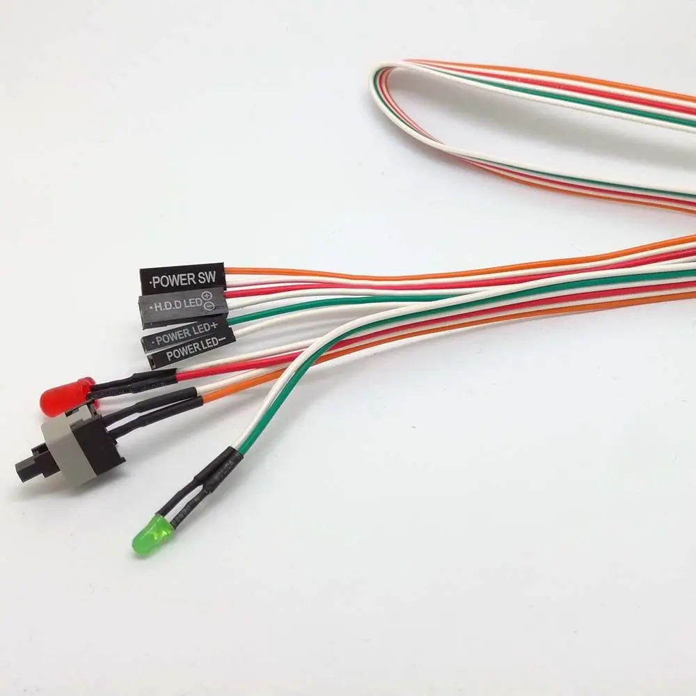 new-PC-ATX-Desktop-Power-Switch-Cable-Computer-Case-On-Reset-With-HDD ...