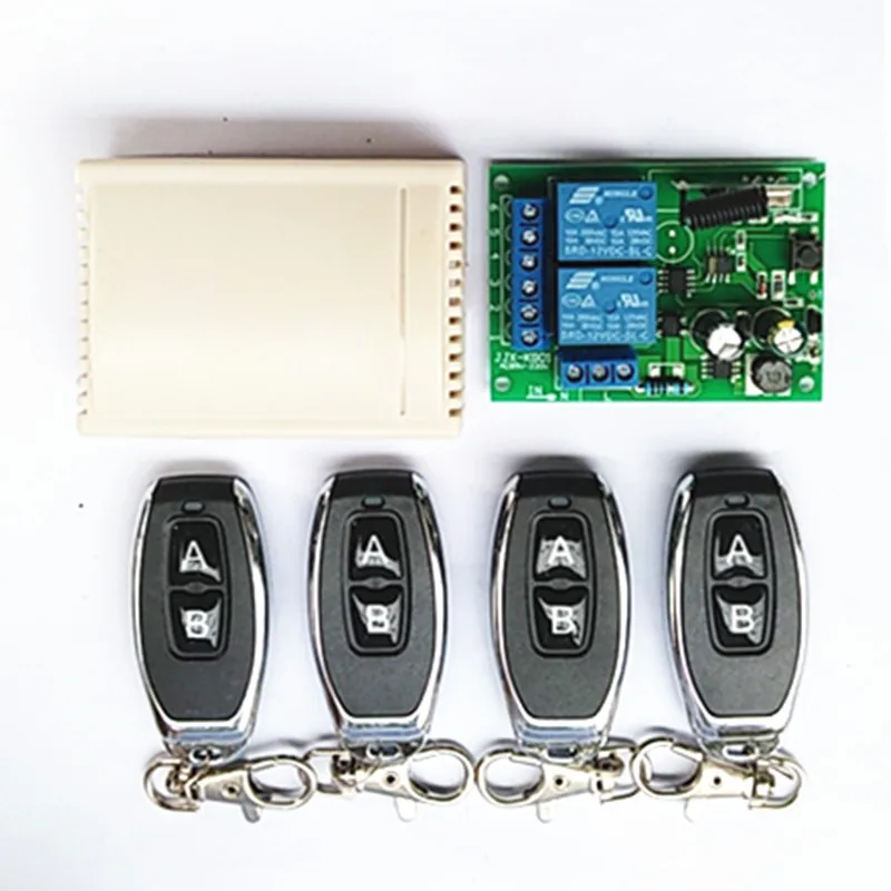 433Mhz Universal Wireless Remote Control Switch AC 250V 110V 220V 2CH ...