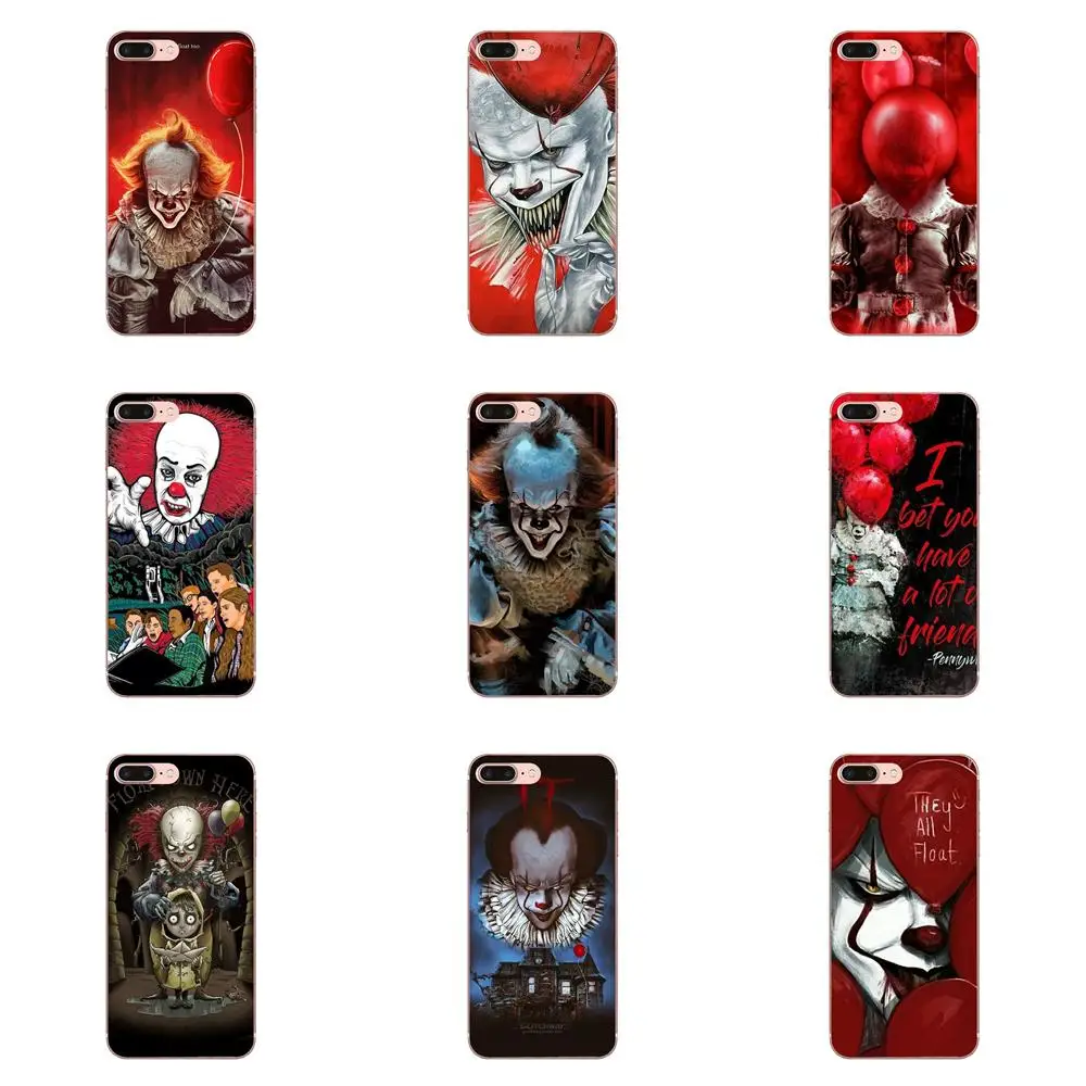 It Pennywise Clown Horror Black Soft Silicone TPU Transparent Luxury ...