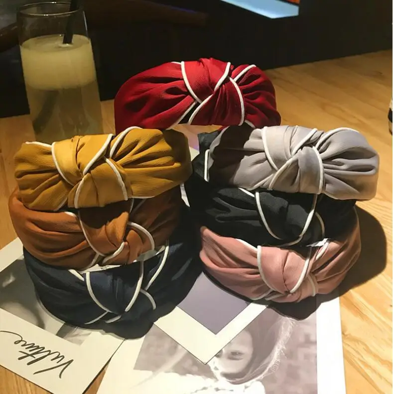 fashion simple hair strap hair tie a knot cloth hair band headband ...