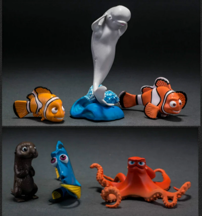 6pcs/set Pvc Finding Nemo/dory Cartoon Fish Aquarium Ornament Fish Tank ...