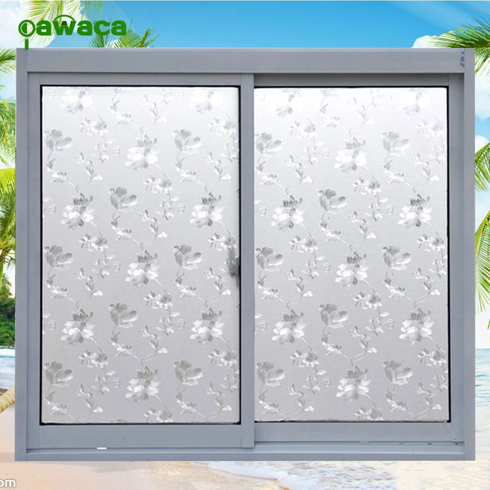 Static 3d Free Glue Window Flower Paper Insulation Sunscreen Bathroom