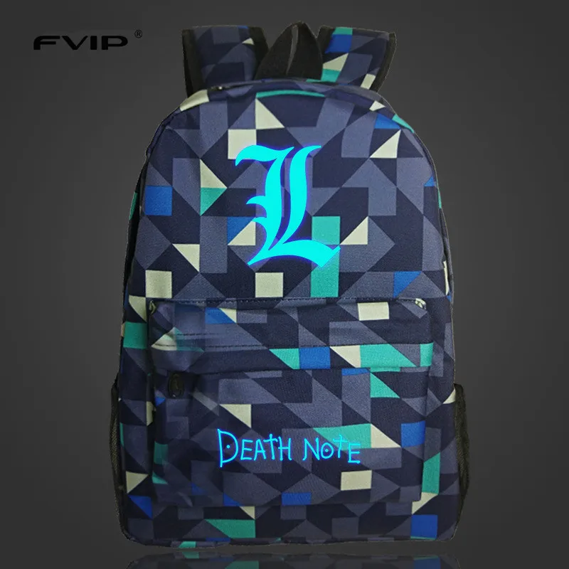 High Quality Lumious Death Note Backpack Boy Girl's School Bags For ...