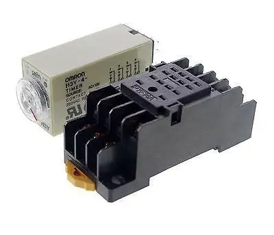 110V H3Y 4 Power On Time Delay Relay Solid State Timer 60Min,4PDT ...