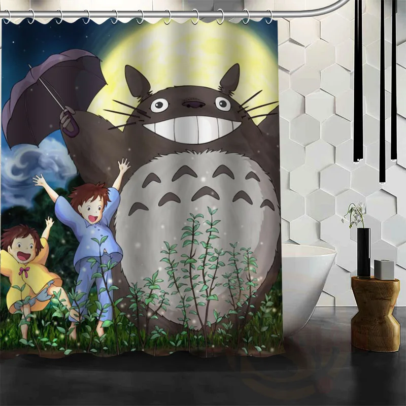 Cartoon Anime Japan Decorative Fabric Funny Happy Shower Curtain Set