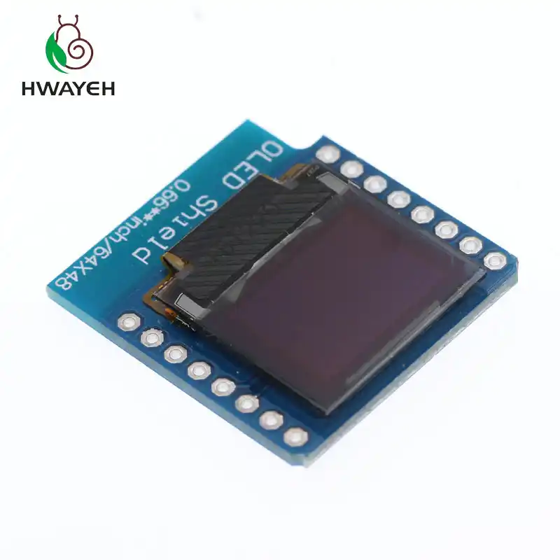 HWAYEH 0,66 дюймовый OLED дисплей модуль для WEMOS D1 Мини ESP32 модуль Arduino AVR STM32 64x48 ...