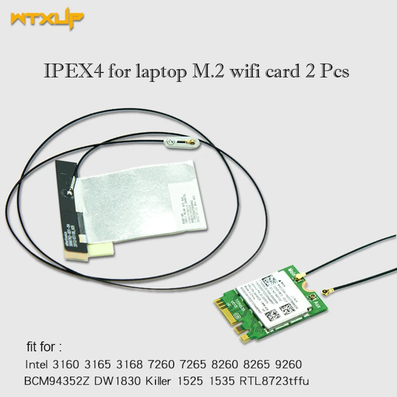 Brand New 2Pcs Wifi Internal IPEX MHF4 IPX I PEX Antenna for laptop ...