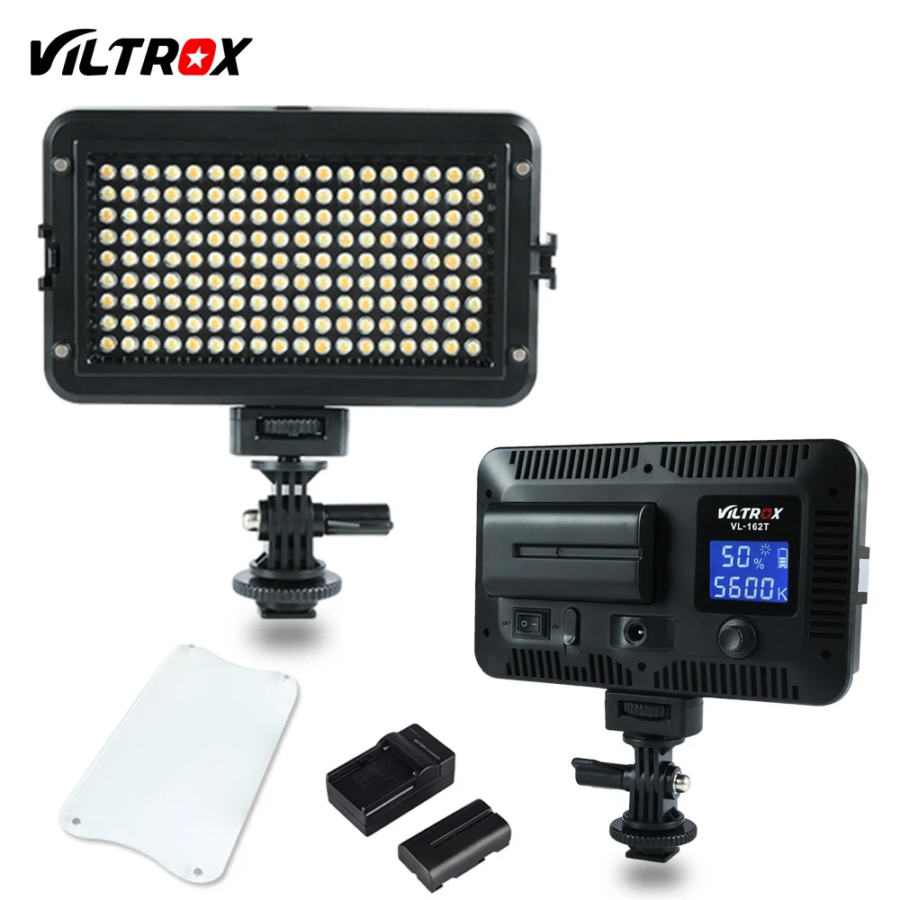 Viltrox Vl-162t Led Studio Video Light Lamp Lcd Display Bi-color ...
