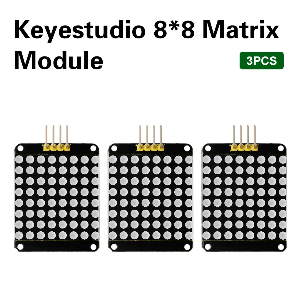 Keyestudio-cor Vermelha Comum Cátodo Led Dot Matrix Module I2c 8x8 ...