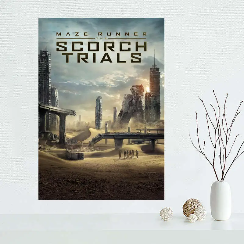 Custom maze runner 01 Home Decor modern For Bedroom Wall Fabric Silk ...
