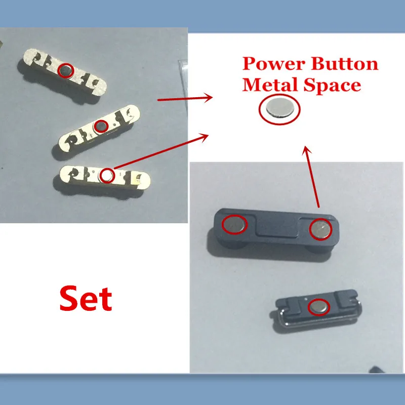 1000set A quality Power Button Metal Spacer + Volume Metal Spacer Shim ...