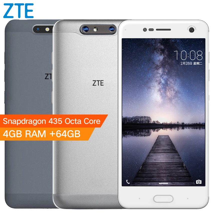 Original-ZTE-Blade-V8-4G-Mobile-Phone-Snapdragon-435-Octa-Core-Android ...