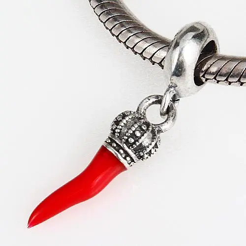 925 Sterling Silver Red Chili Pepper Charm Beads Diy Fits For Pandora ...