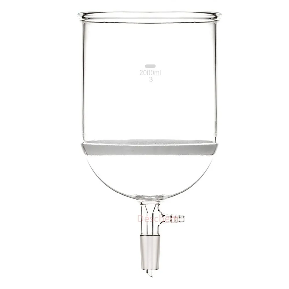 2000ml,24/40,glass Buchner Funnel,2l,3# Core Filter Funnels,10mm Vacuum ...