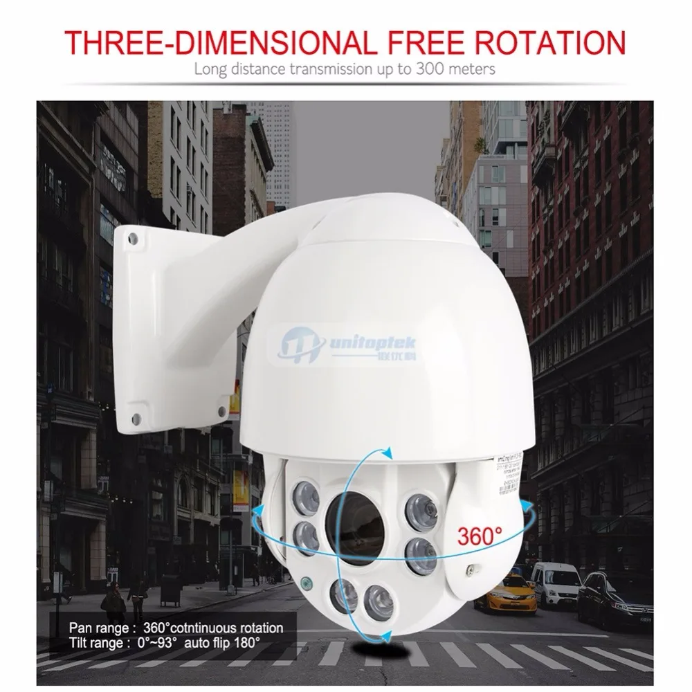 10x Optical Zoom CCTV HD 1080P Speed Dome AHD PTZ Camera Outdoor Night ...