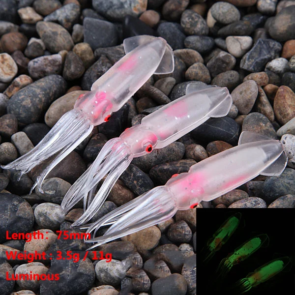 10 Unids/lote Nuevo 75mm 3.5g Cebo Suave Gusanos de Pesca Suaves ...