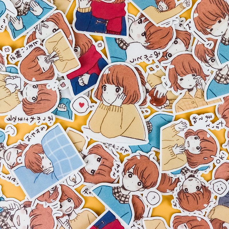 40pcs-Creative-Cute-Self-made-Couple-5-Boy-Girls-DIY-Stickers-Diary ...