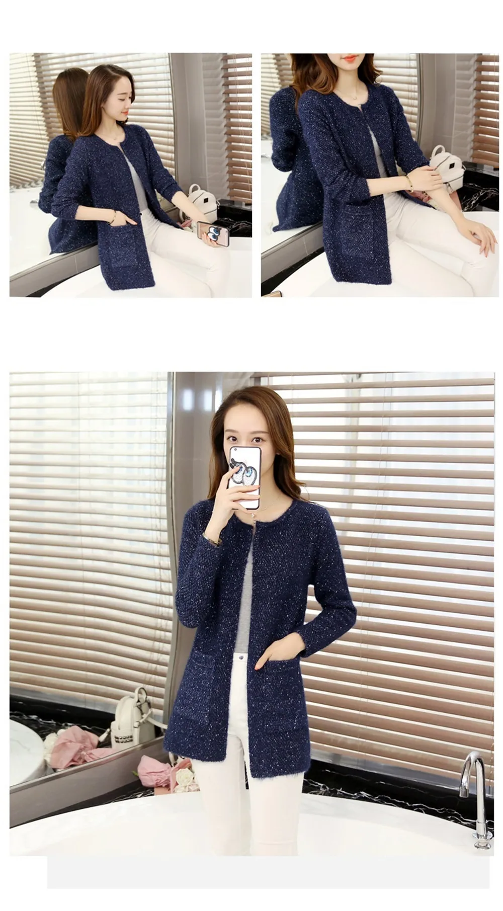 Новинка весна-осень, корейское женское элегантное Свободное пальто средней длины ...