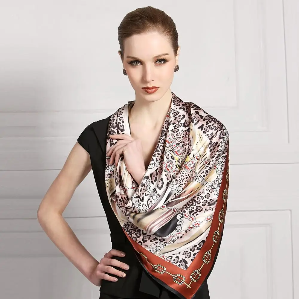 Free shipping !the latest design new style women 100% silk scarf hijab ...