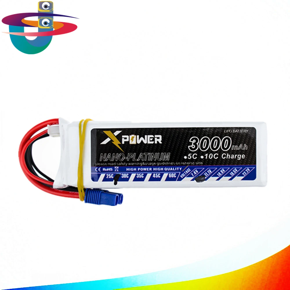 lipo 3s 11.1v 3s battery 3000mAh 30C max 35C EC3 Xpower lithium ...