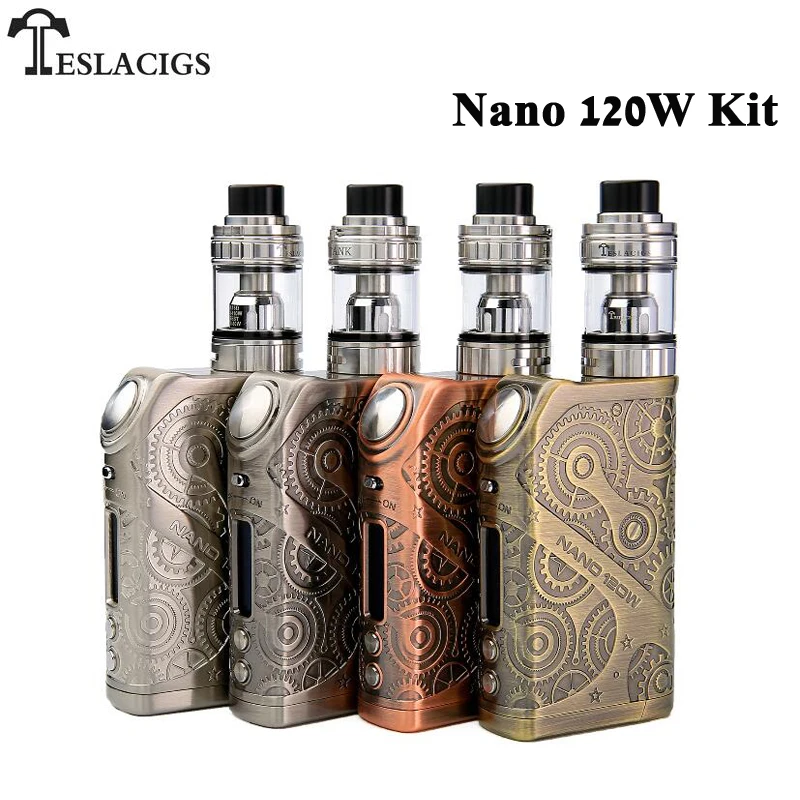 Original Tesla Nano 120w kit VW APV Box Mod kit With New Tesla h8 Tank ...
