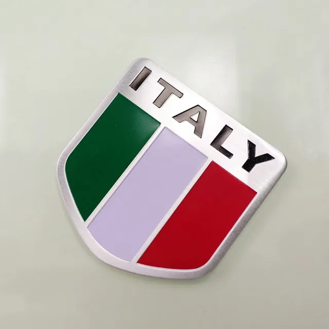 Aliexpress.com : Buy Aluminum Alloy Italy Italian National Flags Car ...