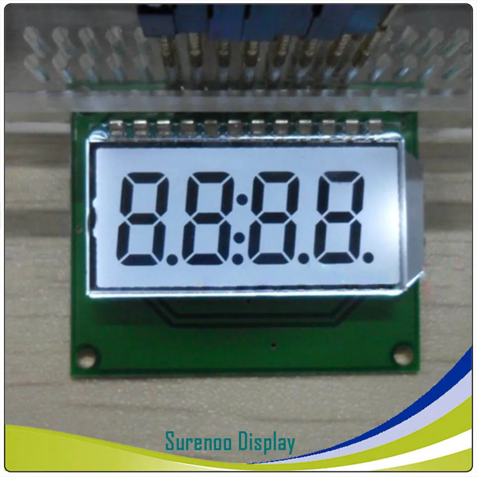 Brand New Customized "8.8.:8.8." Segment Digital LCD Module Display Screen Panel build-in HT1621 ...