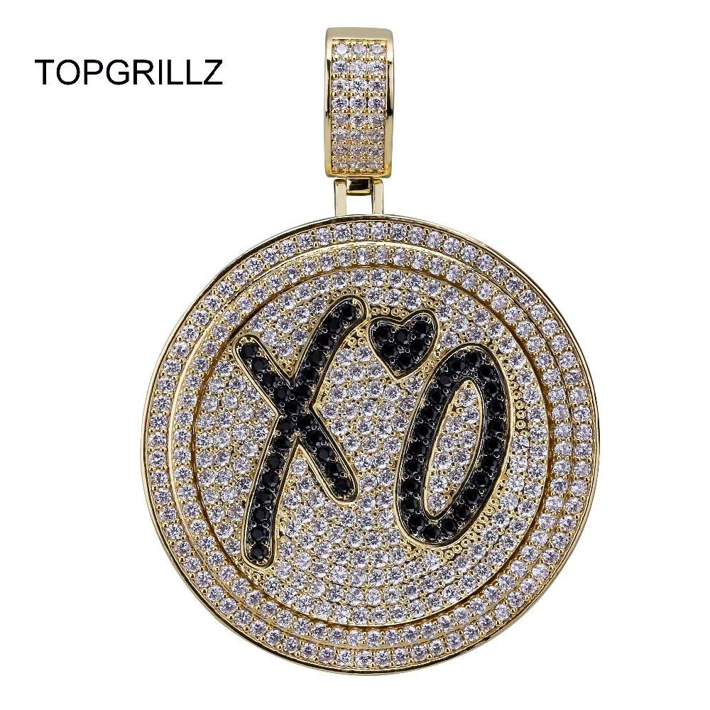 TOPGRILLZ-New-XO-Spinner-Pendant-Necklace-Iced-Out-Hip-Hop-Punk-Gold ...