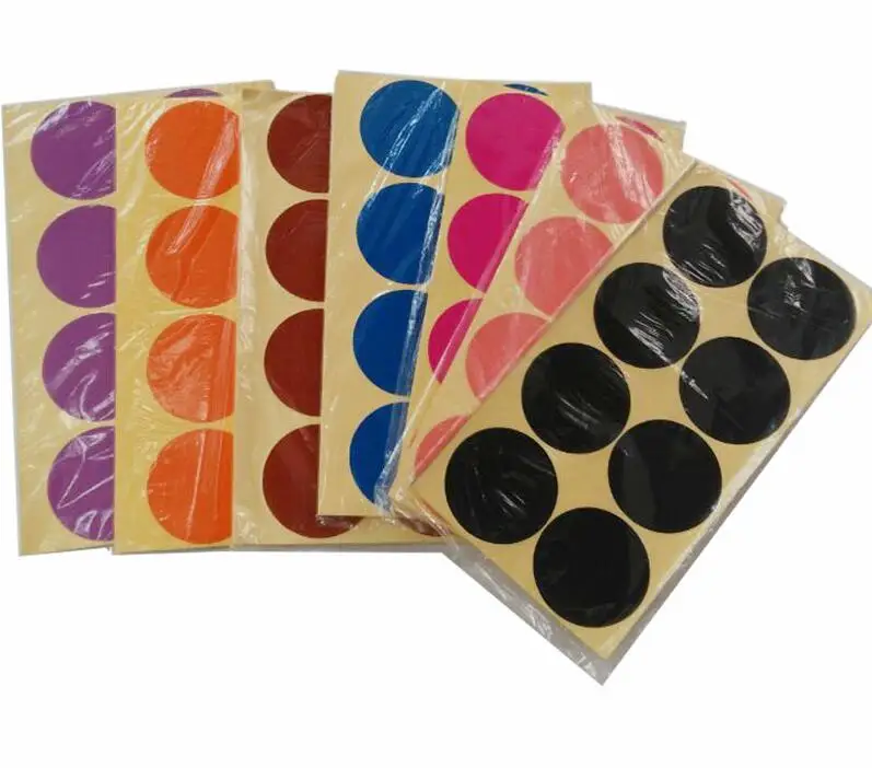15sheets Multicolour dot stickers,round red label,multicolor white ...