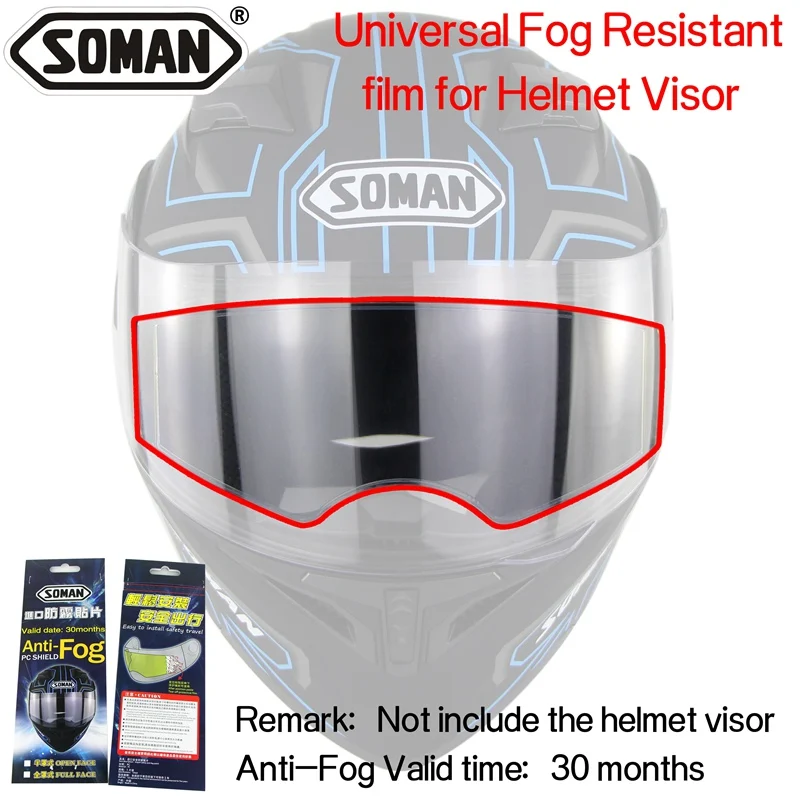 Motorbike Full Face Helmets Visor Anti Fog Film Len Fog Resistant Films ...