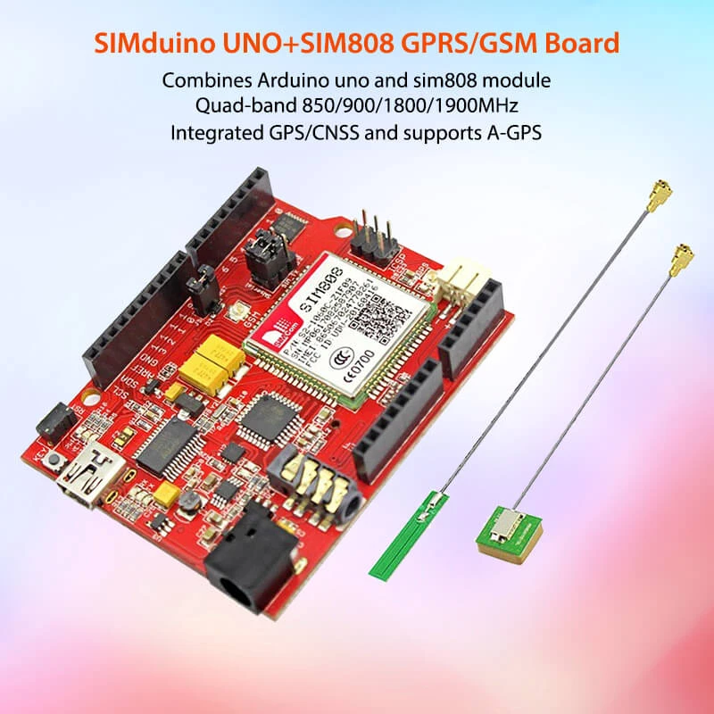 Elecrow Simduino For Arduino Uno And Sim808 Module 2 In 1 Diy Projects Gprs/gsm Development ...