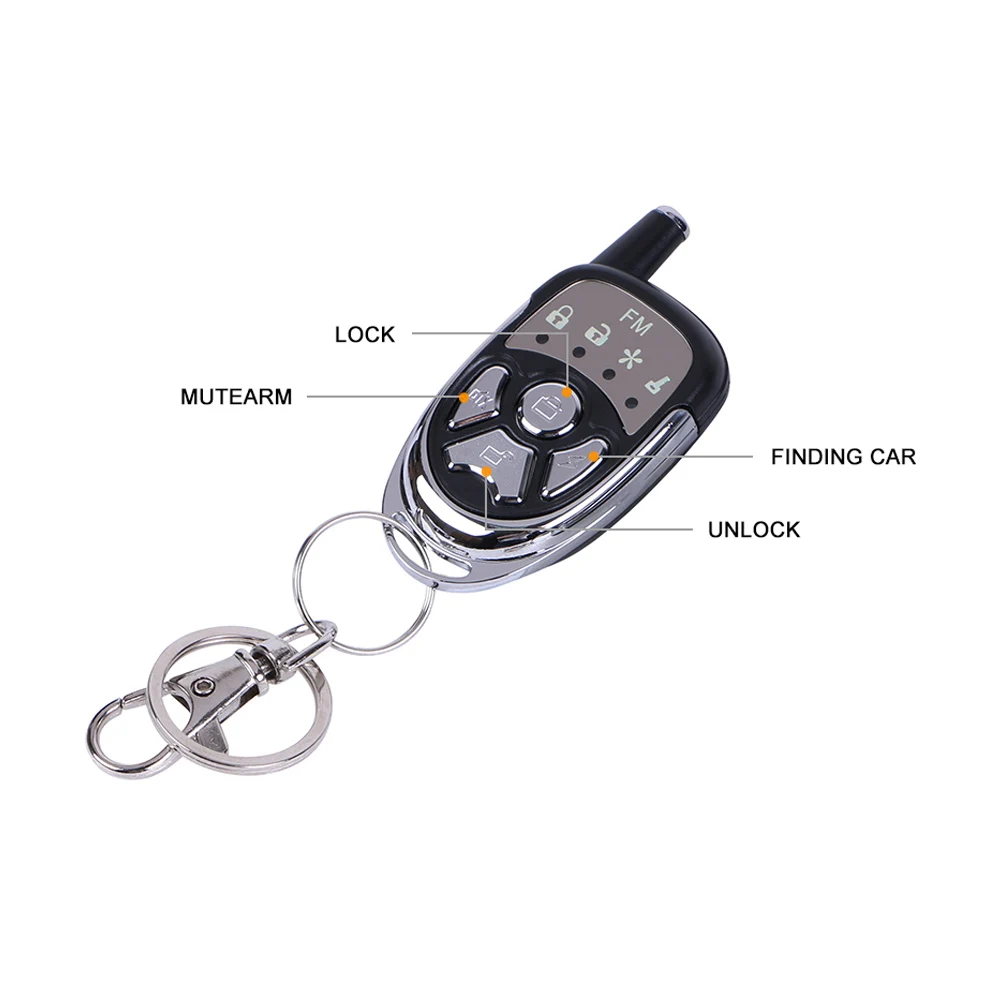 Wireless DIYV2 Two-Way Car Alarm System with Siren and Easy DC 12-24V ...