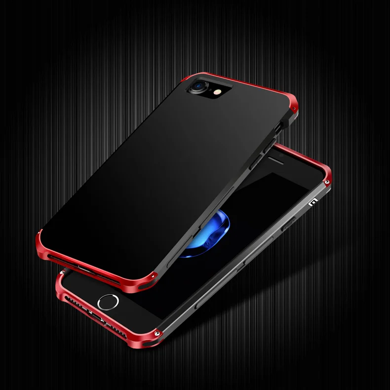 Phone Case For iPhone 7 Plus Aluminum Metal Frame Cases Luxury Hard PC ...
