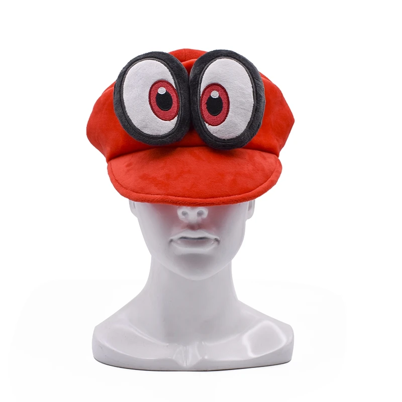 Anime Super Mario Cosplay Big Eye Odyssey Cappy Red Hat Mario Soft ...