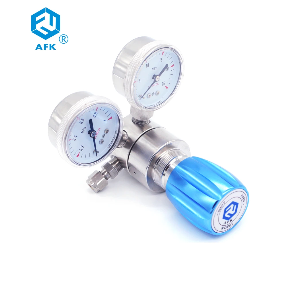 1-4OD-Compression-tube-fittings-Helium-Gas-Pressure-Regulator-With-Dual ...