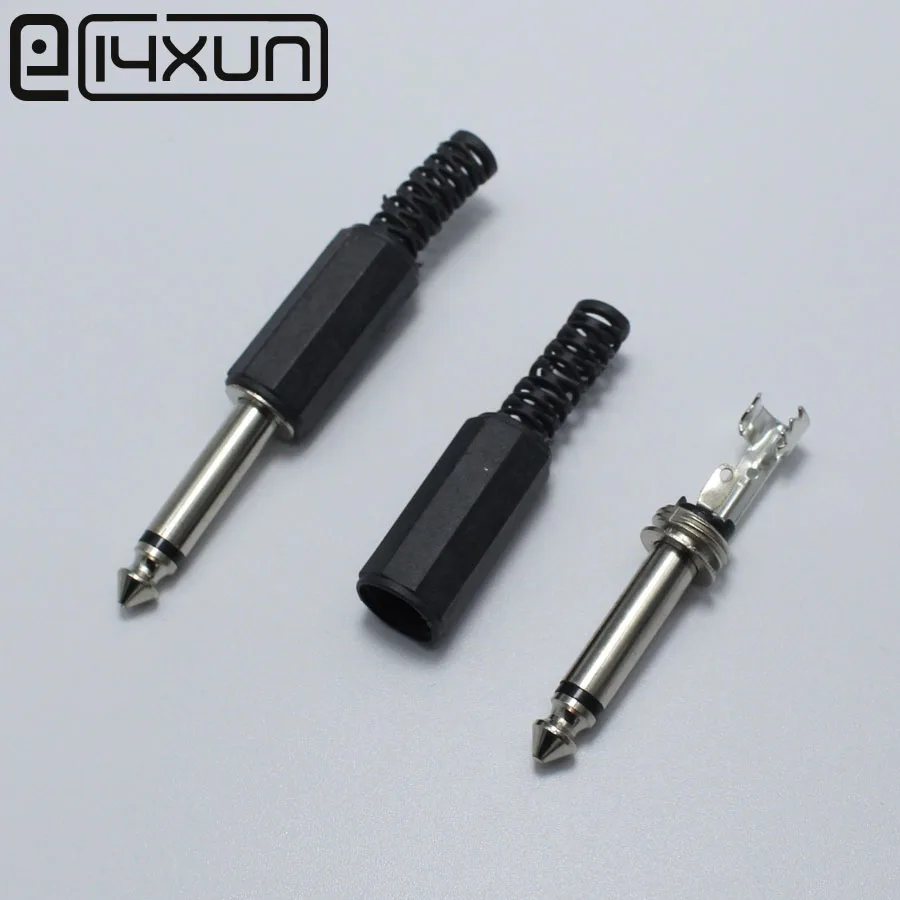 1pcs 2 Pole Mono Audio Plugs 1/4" 6.35mm Male Plug Audio Adaptor ...