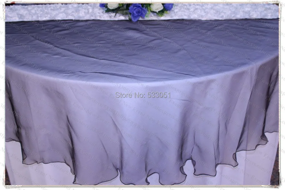 180cm Round NO.38 Black Color Organza Table Overlay/Table Cover ...