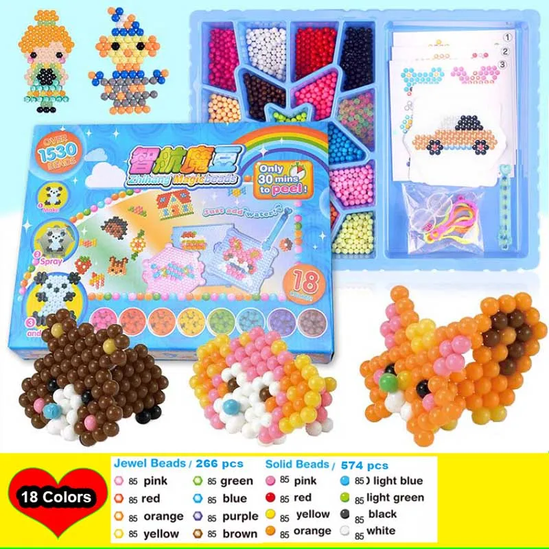 Luxury Sets ! DIY Magic Beads Hand Making 3D Puzzle New Kids ...