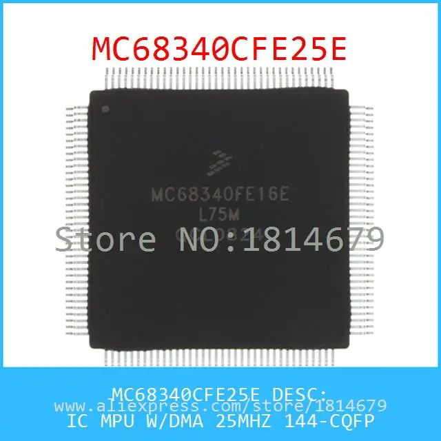 1PCS/lot MC68340CFE25E IC MPU W/DMA 25MHZ 144 CQFP 68340 MC68340|mpu ...