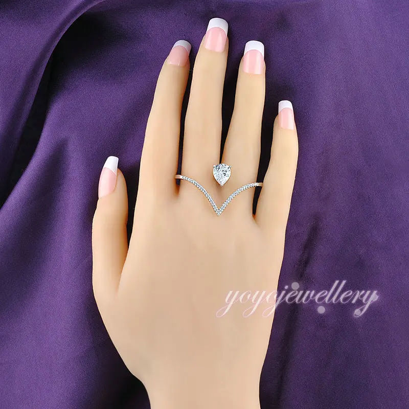 Valentine's Day Gift Mytys Fashion Creative Heart Shape Two Fingers ...