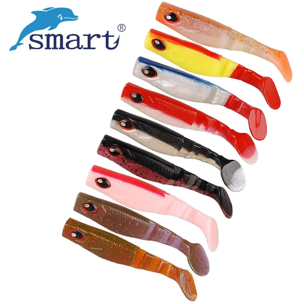 Smart 8Pcs Rubber Fishing Bait 8cm/6.5g Silicone Soft Lure Artificial ...