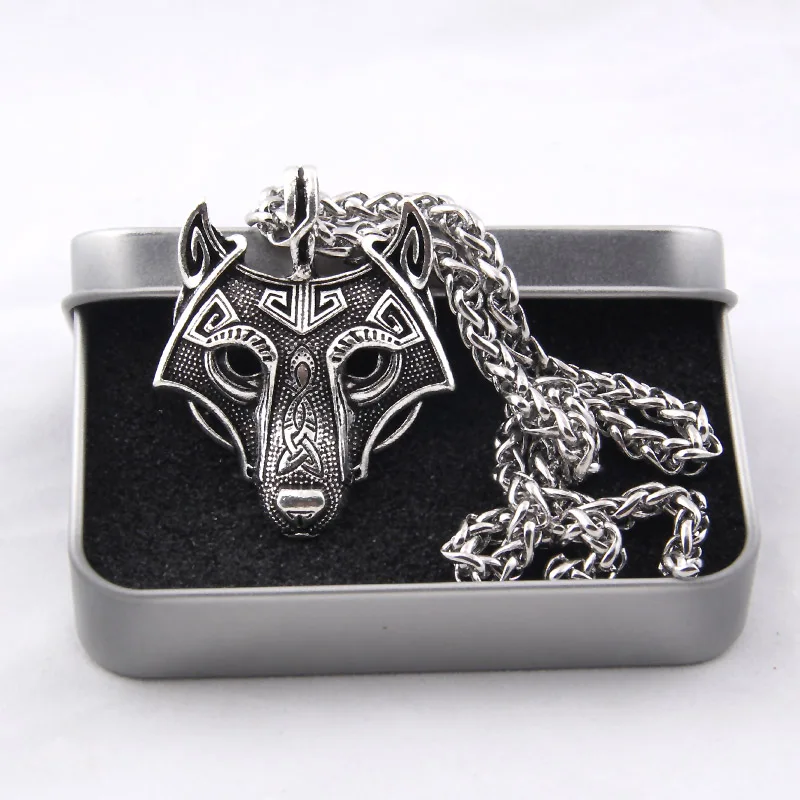 Yage colar com pingente de cabeça de lobo, colar original com 5 cores ...