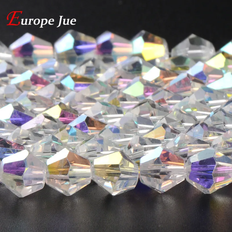 최고 품질 5328 투명 크리스탈 AB 컬러 크리스탈 비콘 비드, 쥬얼리 비즈 액세서리, 하프 AB Diy, 3mm, 4mm, 6mm, 8mm, 10mm|crystal ...
