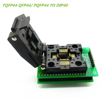 1PCS PROGRAMMER SOCKET TQFP44 QFP44/ PQFP44 TO DIP40 PQFP44 TO DIP44 adapter socket support MPU ...