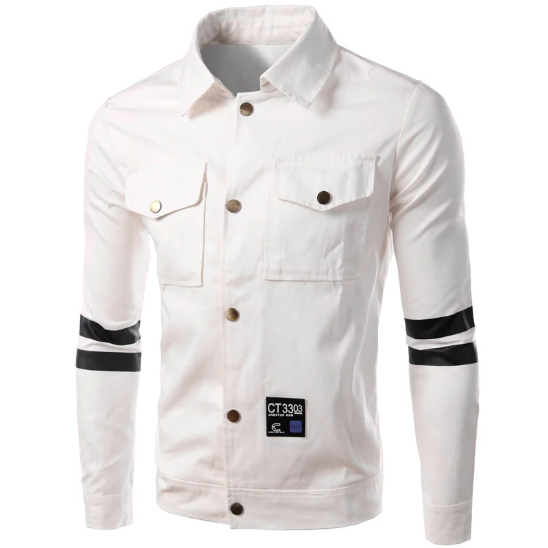 White Jacket Men 2016 New Autumn Winter Fashion Design Shirt Collar ...