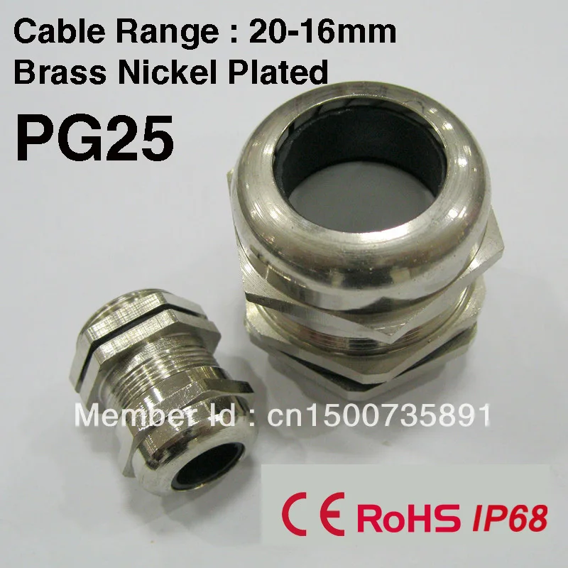 (12pcs/lot) Wholesales Electric Cable Glands Sizes PG25 Threads type CE ...